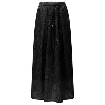 COCOBELLA金葱刺绣飘带半身裙