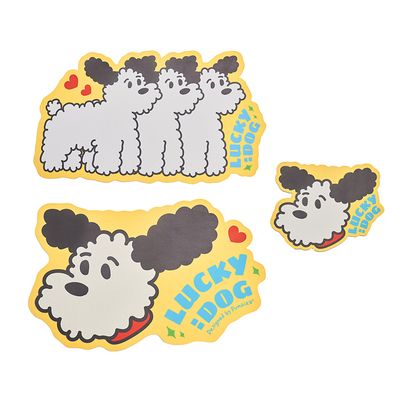 原创可爱小狗皮革餐垫杯垫写字垫