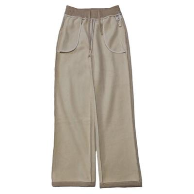 假一罚十檬芬齐加绒休闲阔腿裤