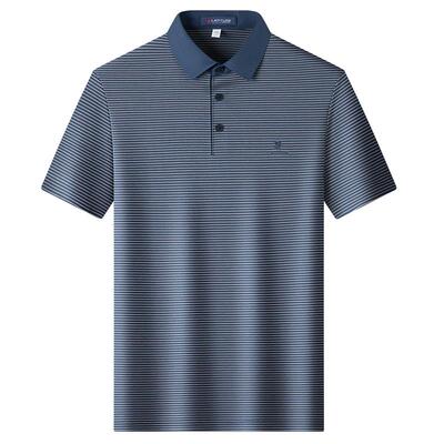 梦特娇丝光棉夏季男士短袖POLO衫