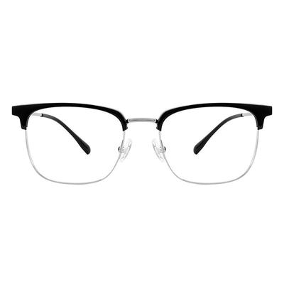 明月眼镜框男超轻钛合金可配近视有度数眉线框理工男眼睛架A7310