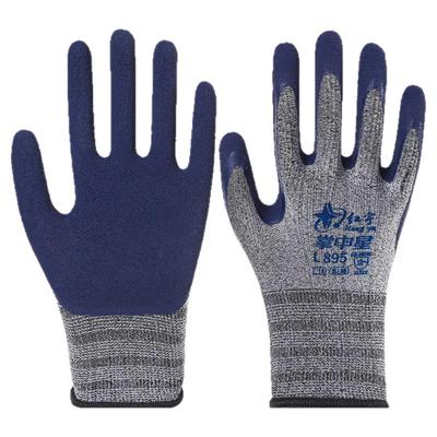 高弹力耐磨户外劳保手套灰纱防臭