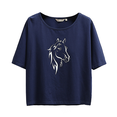 免穿文胸防凸点五分袖休闲风t恤