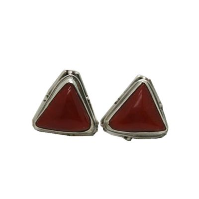 纯银绿松石嘻哈复古男女耳钉