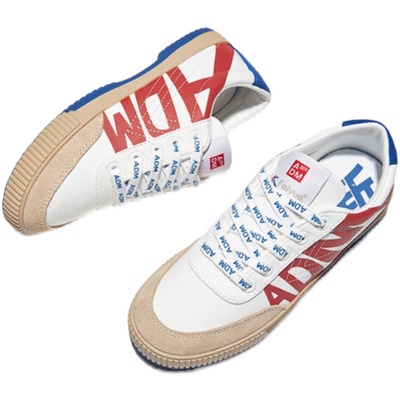 飞跃ADM联名款帆布鞋女小白鞋