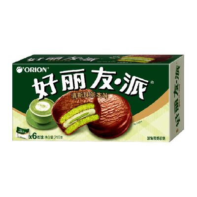 好丽友清新抹茶口味糕点零食216g×1盒