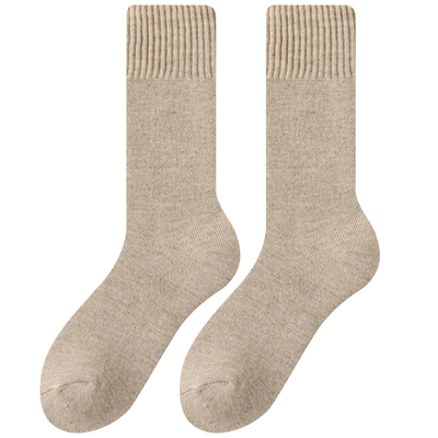 特厚加绒长筒羊毛袜东北抗寒保暖