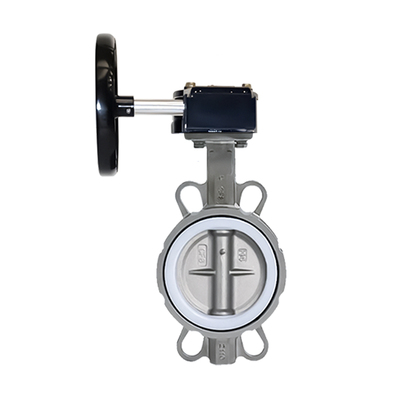 不锈钢对夹涡轮法兰蝶阀手柄手动阀门乙丙四氟胶套304板DN5065 80