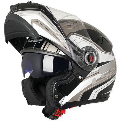 LS2揭面盔摩托车四季通用