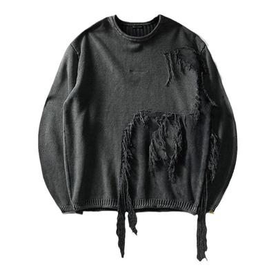 Randomevent春季上衣男女同款情侣针织仿旧洗水挂线慵懒毛衣 24AW