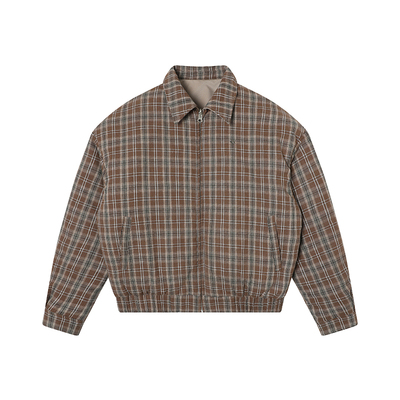 TGNS双面穿工装翻领夹克棉服外套