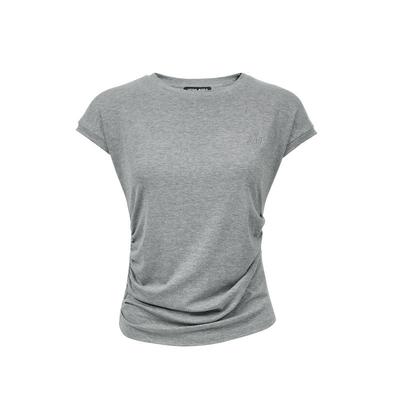 vq区绫致Vero ModaT恤女2025夏季新款腰部抽褶刺绣纯色百搭上衣