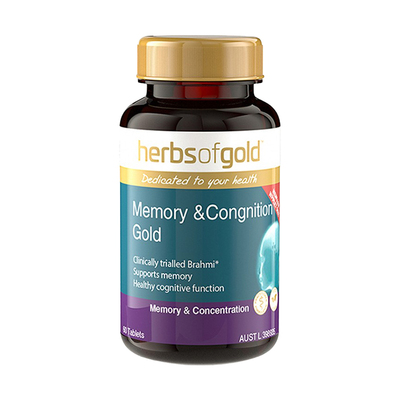 澳洲herbs of gold和丽康黄金记忆宝60粒记忆片专注力保护大脑