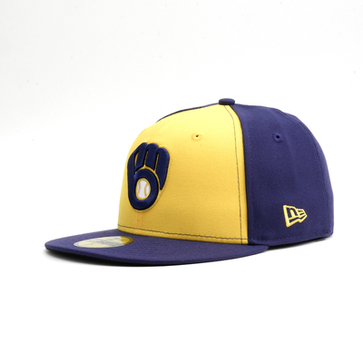 韩国代购NEWERA纽亦华5950平沿全封棒球帽特别配色密尔沃基酿酒人