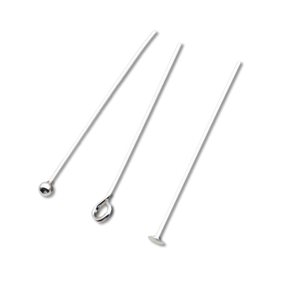 S925纯银银针平头针T字针球头针