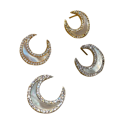 wearring日韩网红月亮女耳环耳钉