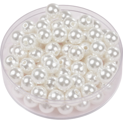 珍珠diy材料装饰粒小珠子白色手工串珠饰品项链配件包仿珍珠散珠