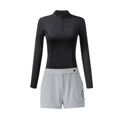 TASHIGOLF蕾丝长袖上衣弹力短裤