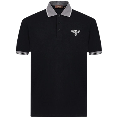 卡沃利硅胶LOGO印花POLO衫