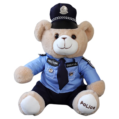 新款网红警察熊交警宣传纪念品