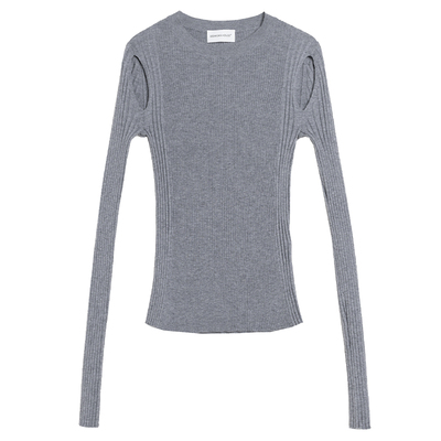 山羊绒棉套头圆领打底衫针织衫女