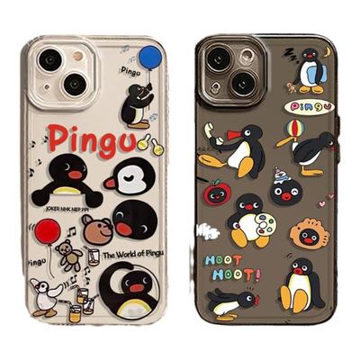 适用华为手机壳pingu透明卡通