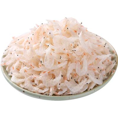 新货鲜虾皮淡干盐小虾米微咸保鲜调味丰富煲汤调味优质虾皮2罐