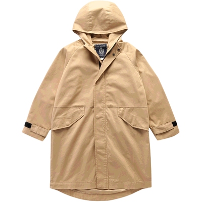 IVY HOUSE常春藤童装男童春秋新款 时尚廓形黑胶印字经典风衣外套