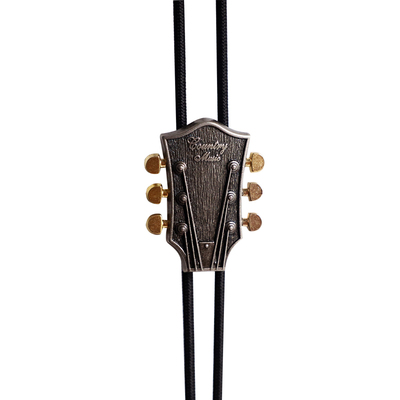 乡村音乐复古牛仔吉他皮绳领带