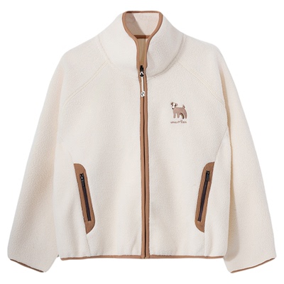 小立领摇粒绒拉链外套夹克保暖