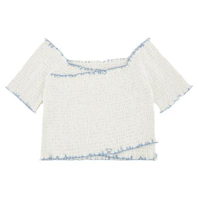 SLY甜美纯欲风打揽花边小上衣