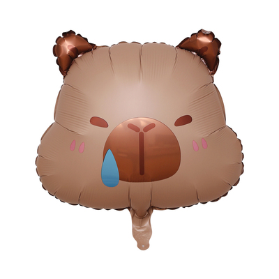 capybara水豚卡皮巴拉飘空氦气球铝膜儿童生日装饰派对布置背景墙