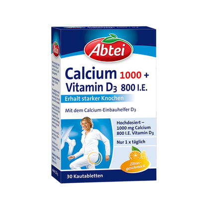 德国Abtei爱普泰咀嚼钙片1000