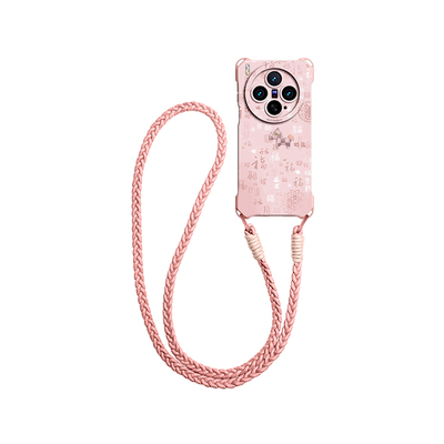 中国风好运如意小马斜挎绳硅胶壳