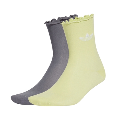 adidas阿迪达斯三叶草男女RUFFLE SOCK 2P休闲袜子JD5624