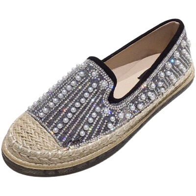 懒人珍珠孕妇舒适软底防滑渔夫鞋