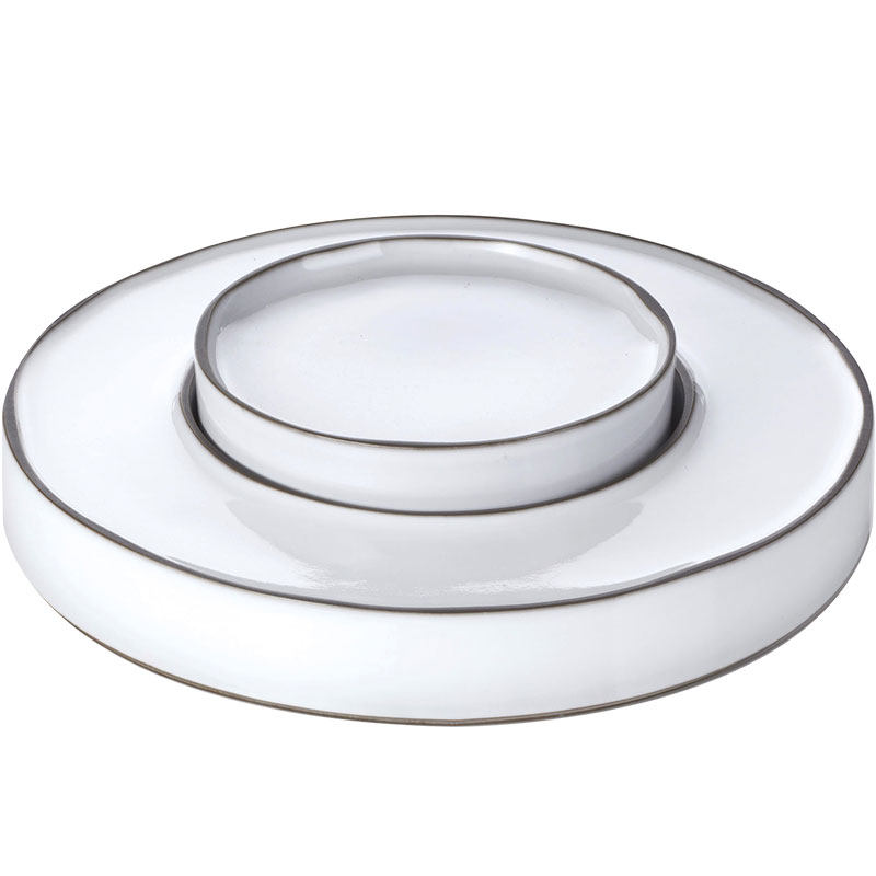 法国Revol环形甜点展示盘陶瓷小食冷餐盘创意刺身盘蘸料盘套装_虎窝淘