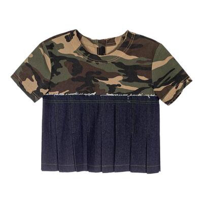 宽松显瘦新款牛仔迷彩时尚休闲