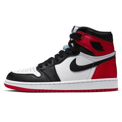 耐克正品aj1红丝绸黑脚趾篮球鞋