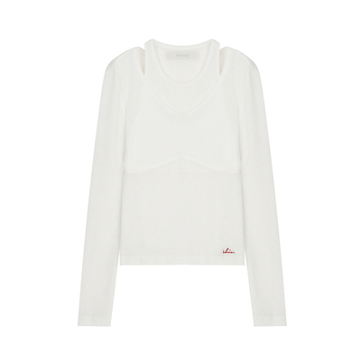 PHISM26年春夏新品假两件打底衫女款微透打底衫空调衫