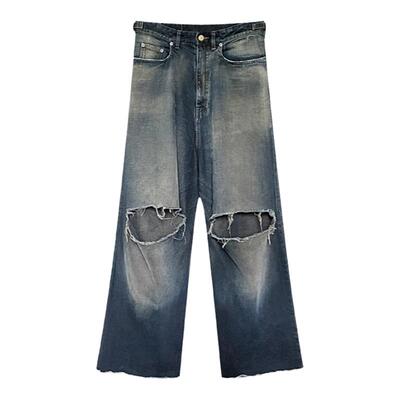 自制牛仔裤自制新品破洞