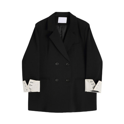 小个子宽松中长款西服上衣