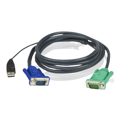 ATEN宏正切换器连接线+3in1SPHD 提供HDB及USB信号2L-5201U 1.2米