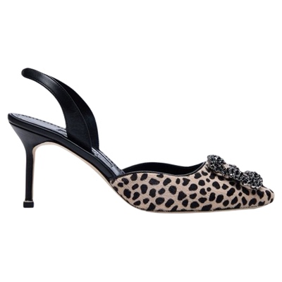 【新年礼物】MANOLO BLAHNIK玛诺洛/MB女鞋HANGISI钻扣高跟凉鞋