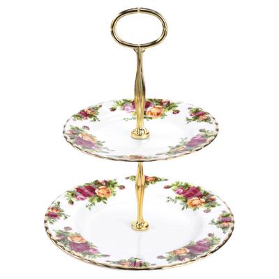 royalalbert皇家老镇玫瑰点心盘