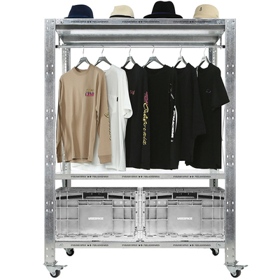 服装店展示架置物陈列意大利美式工业风仓库货架金属储物挂衣帽架