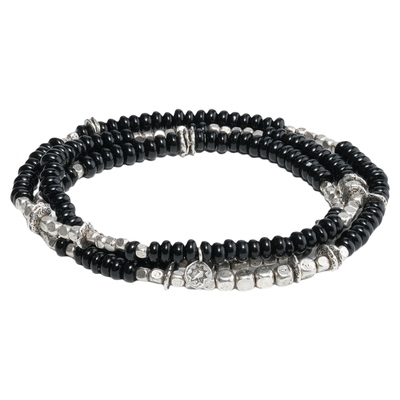 RONINMADE串珠小众设计银饰尼克兰三层手链男纯银女情侣中古礼物