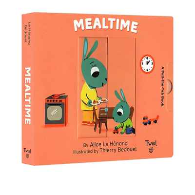 【自营】英文原版 Pull and Play Mealtime 进餐时间 纸板书 抽拉机关操作书 吃饭时间 儿童生活习惯培养绘本 Twirl 法国艺术品牌