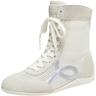 TATA他她拳击靴2025休闲百搭中筒靴阿甘鞋女透气休闲靴子GXP01CZ5