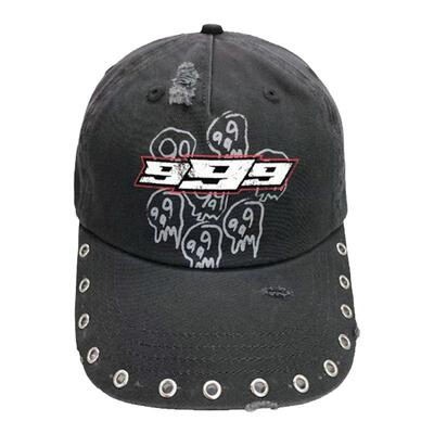 外星伴侣Juice WRLD24SS新款斑驳印花打孔破坏水洗弯檐鸭舌棒球帽